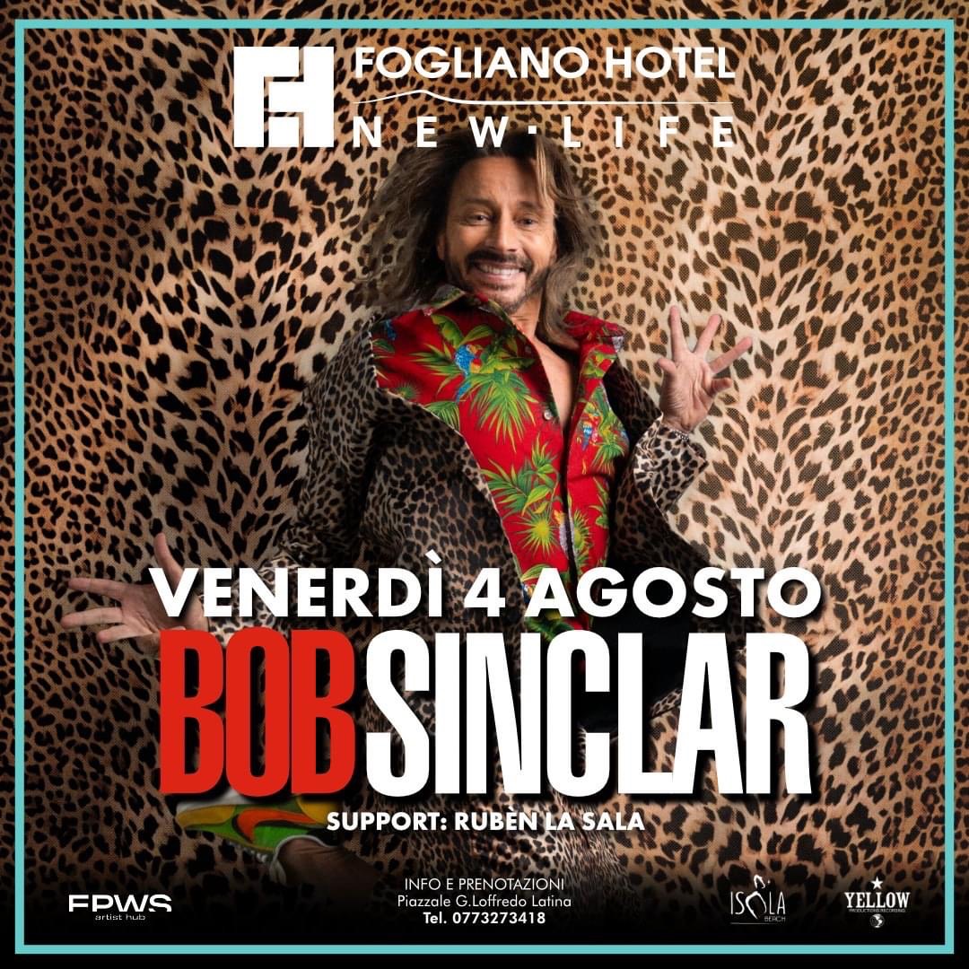 Latina, l'attesa per il concerto di Bob Sinclair al Fogliano Hotel